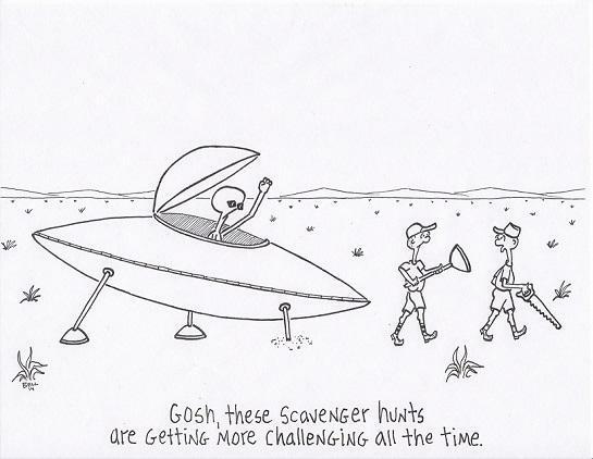 Cartoon: Alien Scavenger Hunt | Coast to Coast AM