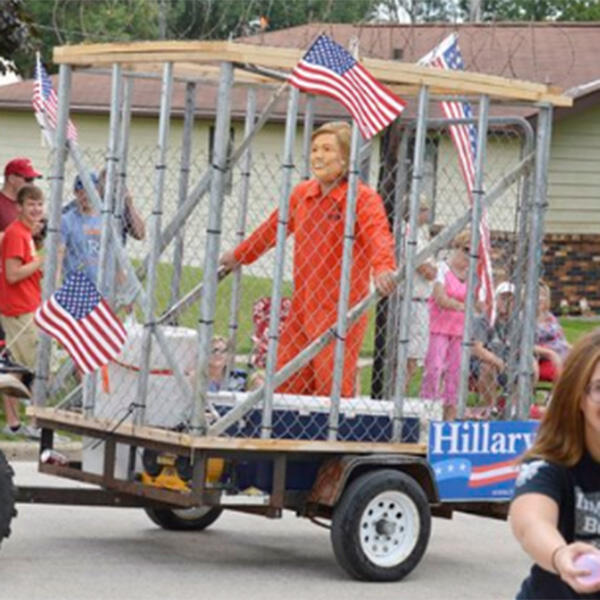 Iowa Parade Float Features Imprisoned Hillary Clinton Look-Alike | iHeart