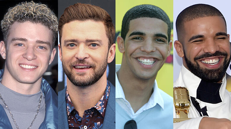 17 Celebs With And Without Beards | iHeartRadio