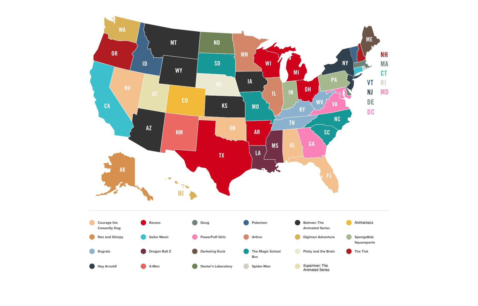 Every State's Favorite '90s Kids Cartoon | iHeartRadio
