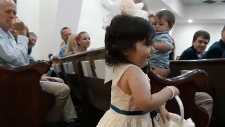 Three-Year-Old Battling Cancer Is Flower Girl In Donor's Wedding | iHeart