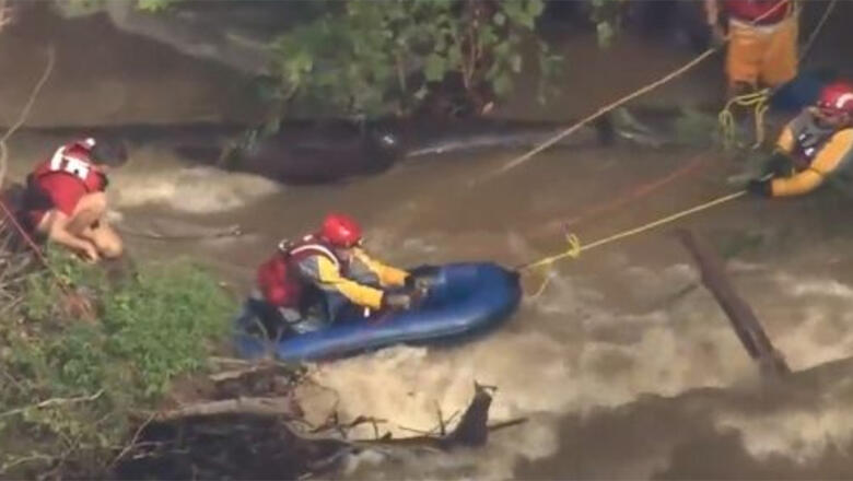 Dramatic Video Captures 12-Year-Old Boy Being Rescued From Flood Waters ...