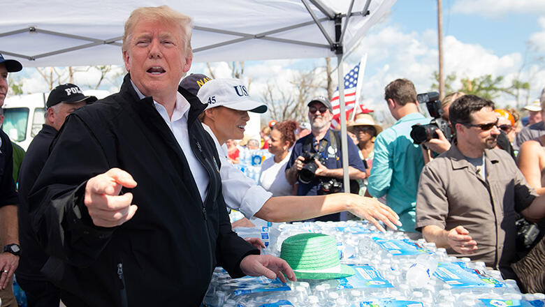 President Trump, First Lady Tour Storm-Battered Florida Panhandle | iHeart President Trump, First Lady Tour Storm-Battered Florida Panhandle | iHeart