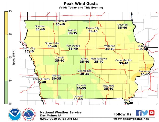 High wind, blowing and drifting snow in Iowa this afternoon MAPS | 1040 WHO
