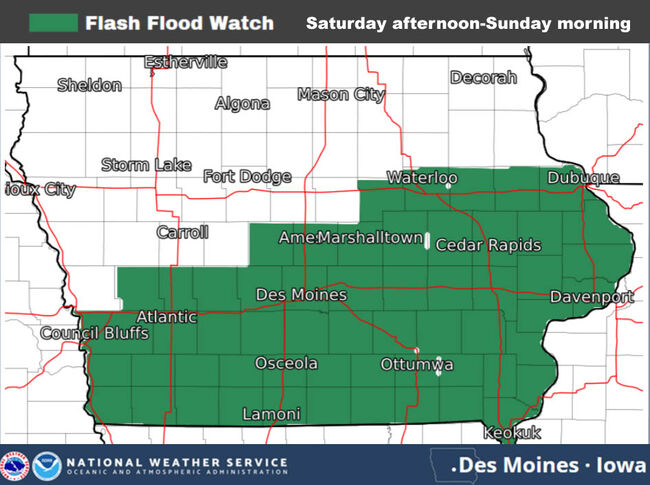 Severe storms, Flash Flooding risk Nebraska and Iowa STORM & RAIN MAPS ...