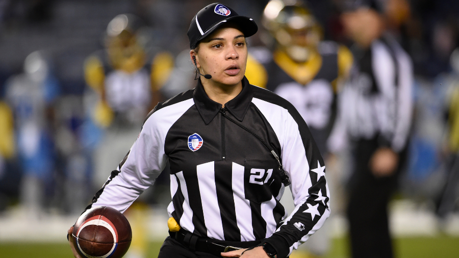 Maia Chaka Becomes The First Black Woman To Referee In The NFL Full ...