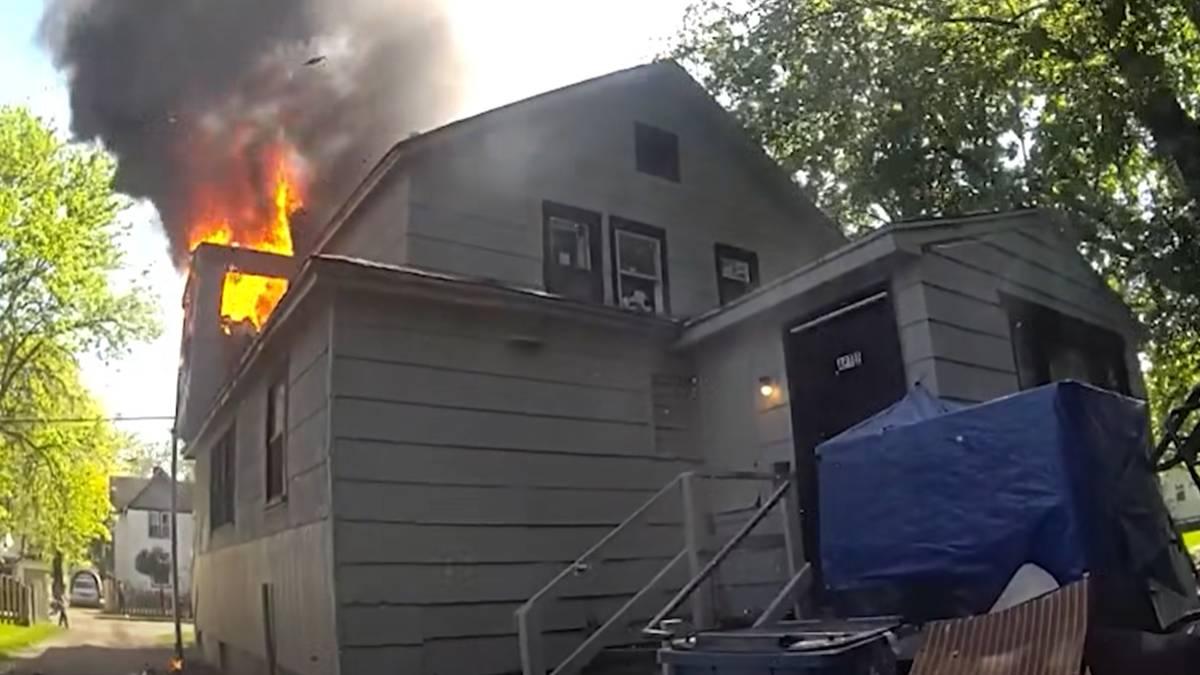 Dramatic Video Shows Cop Catching Baby Dropped Out Window Of Burning ...