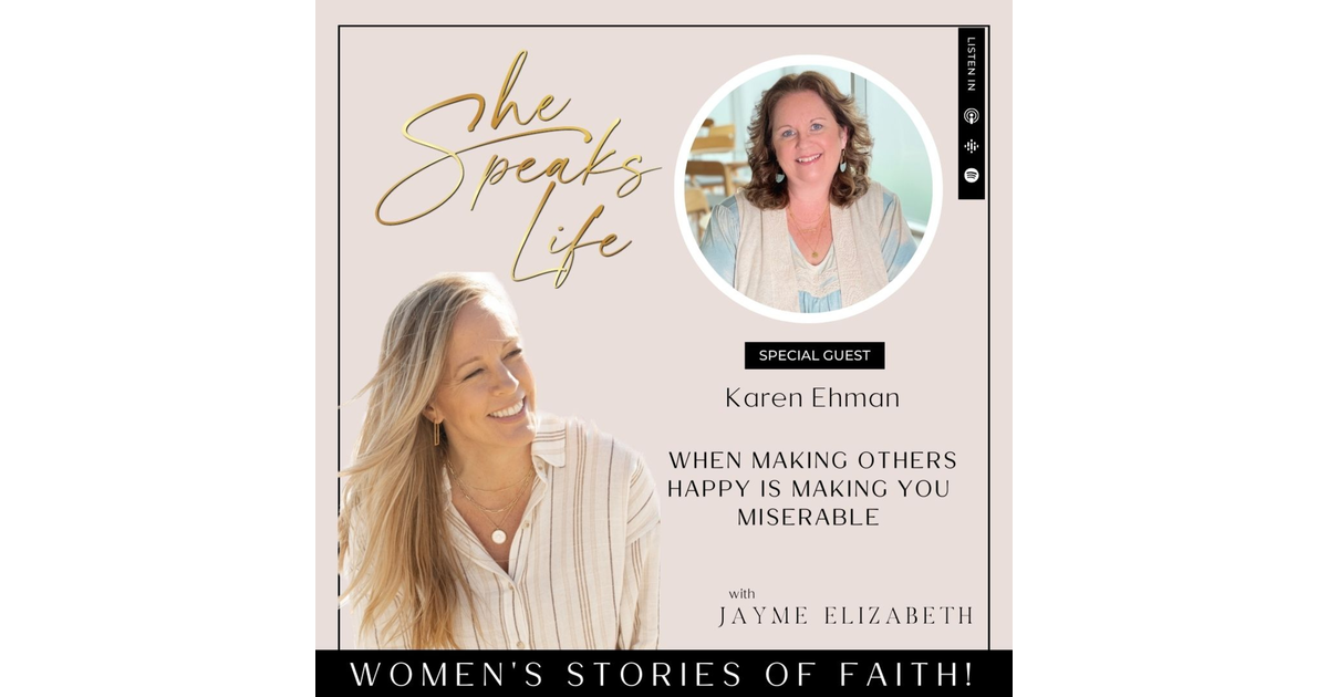 When Making Others Happy Is Making You Miserable With Karen Ehman - She ...