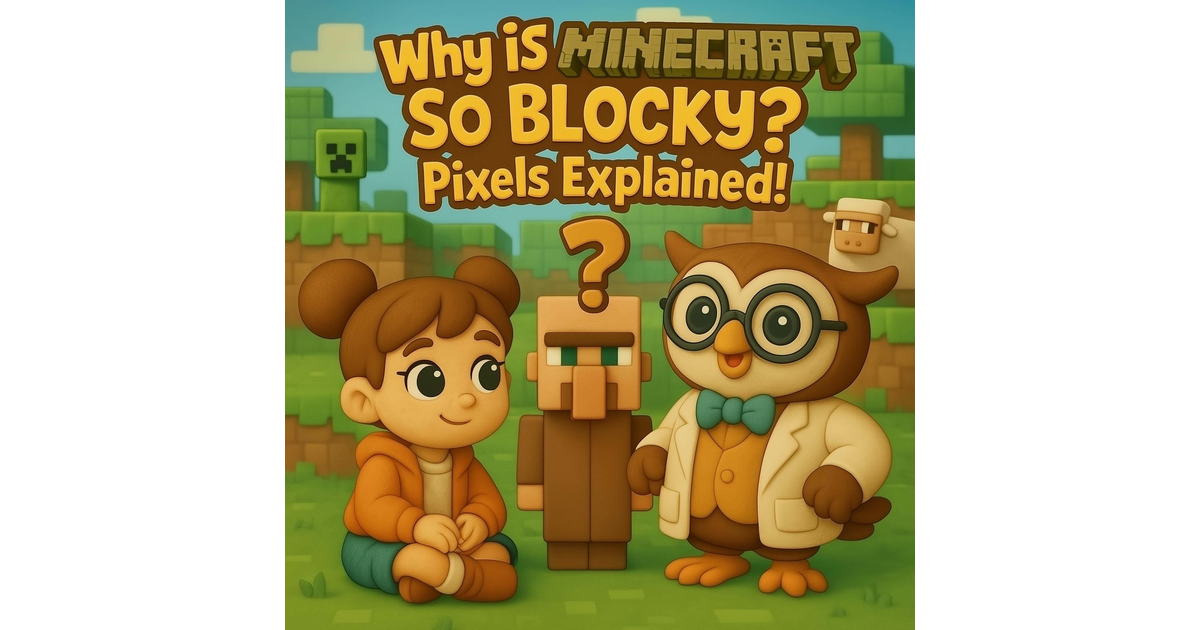 Why is Minecraft So Blocky? Pixels Explained! [STEMcraft Saturday ...